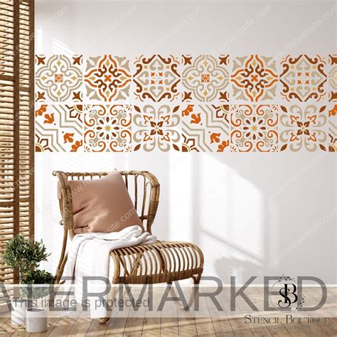 Atma Moroccan Tile Stencil Stencil Boutique