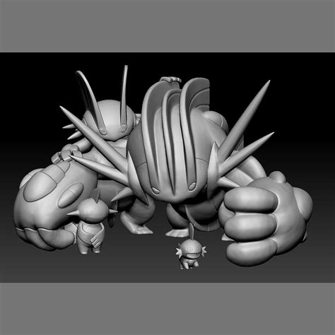 Stl File Pokemon Mudkip Marshtomp Swampert Mega Evolution・3d Print Design To Download・cults