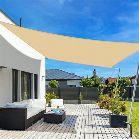 Voile Dombrage 3x3m Rectangulaire Imperméable à Leau Pes Toile Dombrage Sable Avec 95 De
