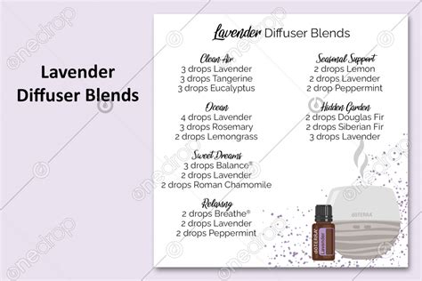 Dōterra Lavender Diffuser Blends Illustrated Diffuser Oil By Amber