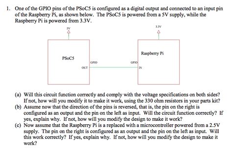 Solved 1 One Of The Gpio Pins Of The Psoc5 Is Configured As