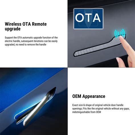 Tesla Model 3y Electric Auto Present Door Handles With Led Automatic