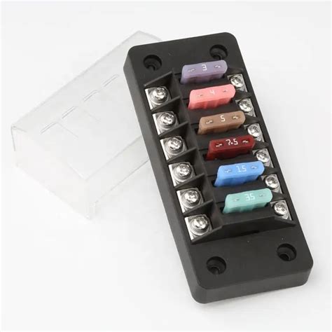 32v Dc Car 4 Way Standard Blade Fuse Holder Box Block With Cover And