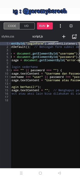 Code Login Html Html Code Shorts Youtube
