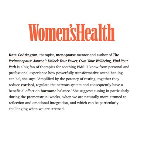Fab To Spot A Mention For The Perimenopause Journal In Womens Health Magazine 😍 The Journal Is