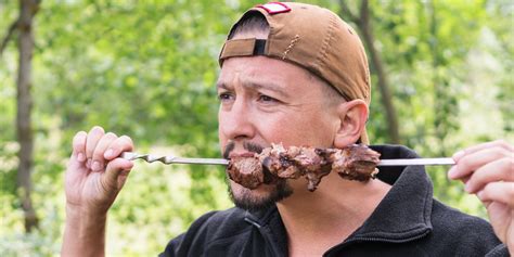 Man Eating Meat