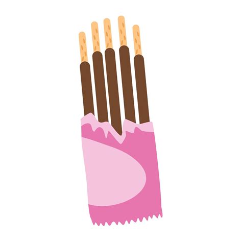 Biscuit Sticks Snack In Ripped Wrapper 39659778 Vector Art At Vecteezy