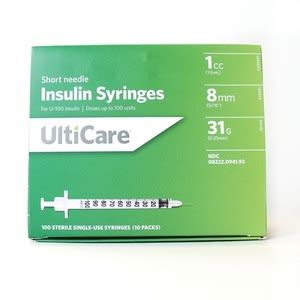 Ulticare Insulin Syringe U 100 L Diabetic Insulin Syringes Medi Vet