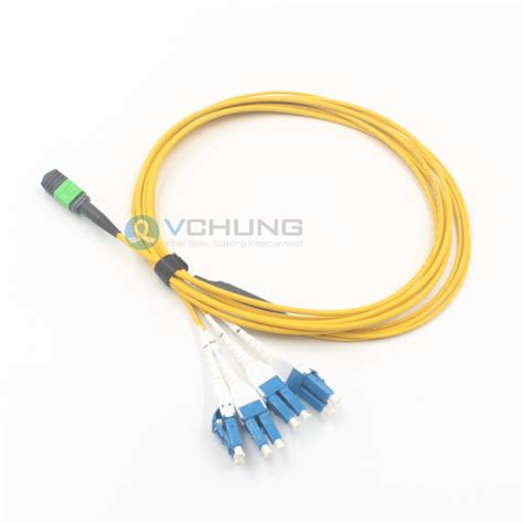 Mpo To 4xlc Uniboot 8cores Breakout Fiber Optic Cable