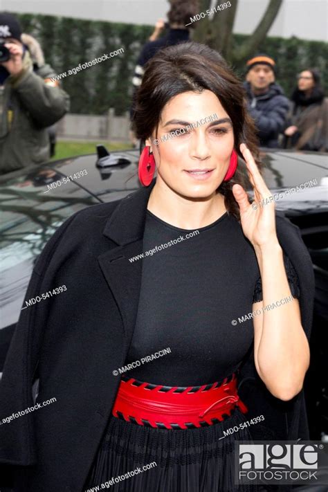 Italian Actress Valeria Solarino Attends Milan Fashion Week F W Stock Photo Picture