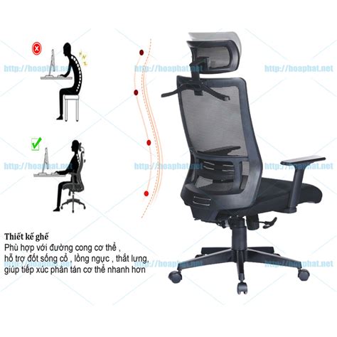 Gl324 Ghế Lưới Hòa Phát Ghế Xoay Lưới Cao Cấp