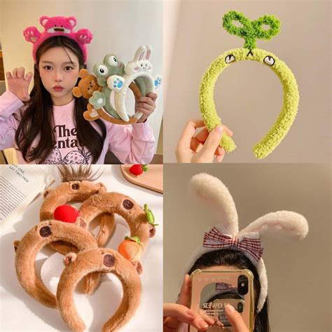 Cài Tóc Vô Tri Băng đô Bờm Rửa Mặt Nghộ Nghĩnh Dễ Thương Xược Tóc Lông Cute Phụ Kiện Tóc Nữ