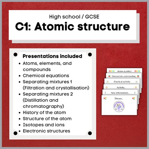 C1 Atomic Structure Cmgs Science Lessons