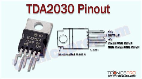 Tda2030 Power Amplifier Ic Pinout Datasheet Tronicspro