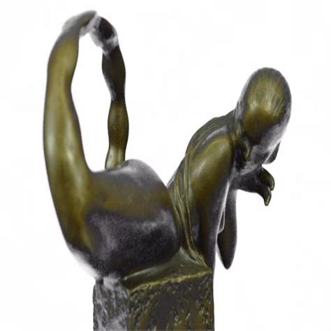 Nude Naked Erotic Mermaid Bronze Sculpture