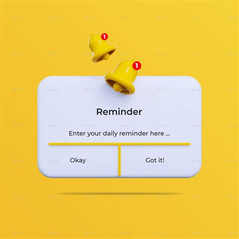 Reminder In 3d Design Mockup Template Graphics Graphicriver