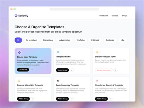 Template Selection And Organisation Ui By Prathamesh Agrawal On Dribbble