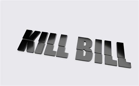 Kill Bill Logo By Toxicmaxi Download Free Stl Model