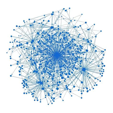 Complex Network Diagram Isolated On White Background Stock Illustration