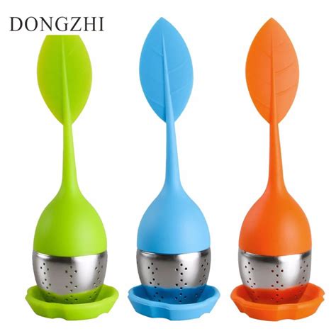 Loose Leaf Shaped Tea Bag Cute Tea Strainer For Cups Silicone Tea