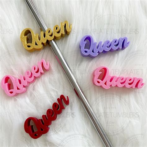 Queen Straw Topper Template Tumblers