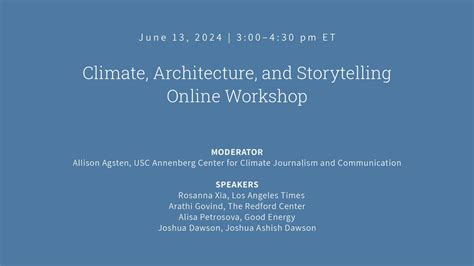 Climate Architecture And Storytelling Association Of Collegiate