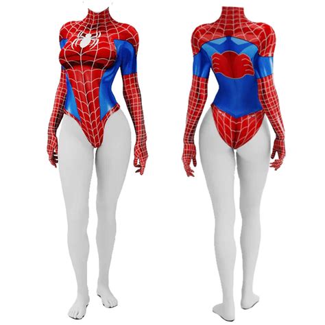 Spider Woman Mary Jane Cosplay Monokini Mj Swimwear One Piece Swimsuit
