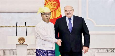 သံအမတ်ကြီး ဦးလွင်ဦး ဘယ်လာရုစ်နိုင်ငံ သမ္မတထံ ခန့်အပ်လွှာပေးအပ