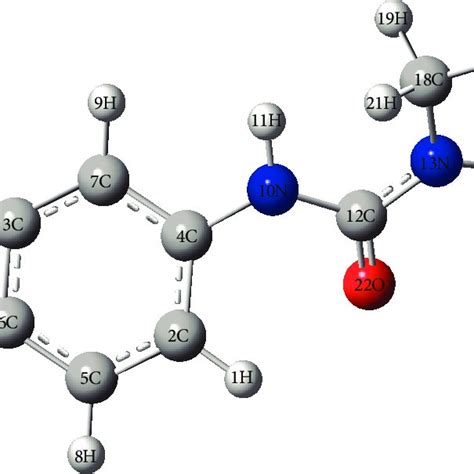 Optimized Structure Of Diuron At The Mp26 311g2d2p Level Of