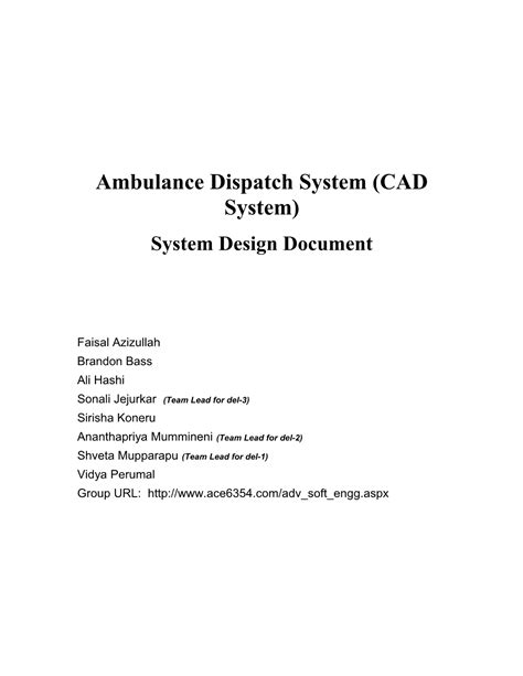 Ambulance Dispatch System Cad System Docest
