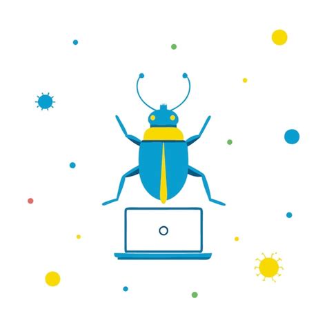 Technology Concept Flat Vector Style Illustration Featuring Debugging