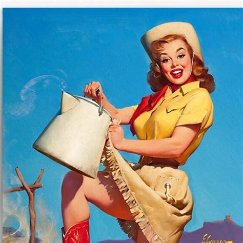Cowgirl Pin Up Etsy
