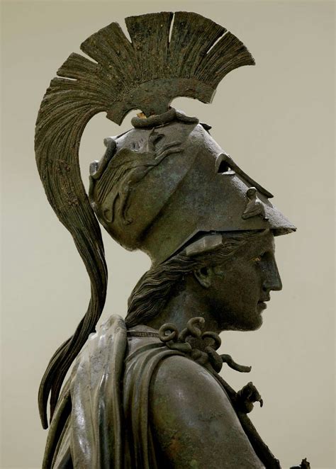 Athena And Helmet Detail Statue Ancient Greek Sculpture Ancient