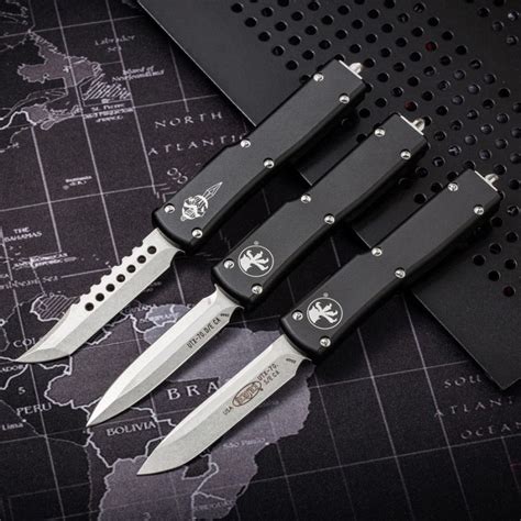 Mini Mt Custom Knives Utx 70 Otf Auto Knife 2 4 D2 Blade Aviation Aluminum Steel Handles
