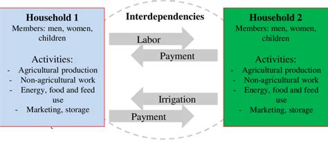Overview Of Interdependencies Among Households In The Model Download