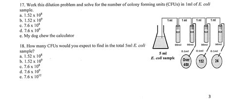 Solved 17 Work This Dilution Problem And Solve For The