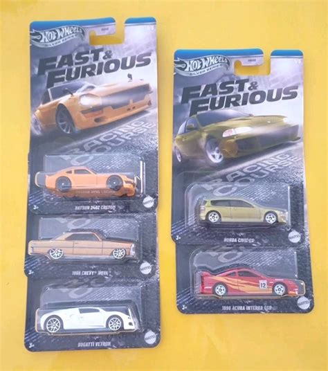 5x Hot Wheels Fast And Furious Bugatti Veyron Datsun 240z Civic Rare