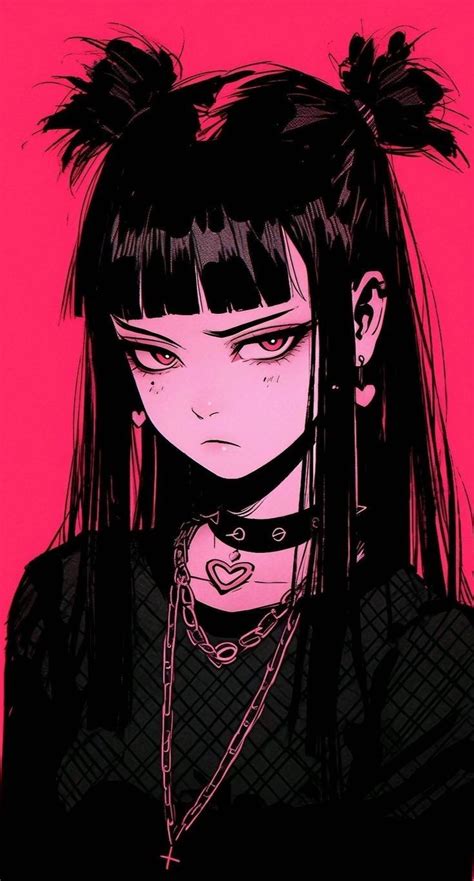 Goth Panda Artwork Face Artwork Grunge Goth Cute Anime Character