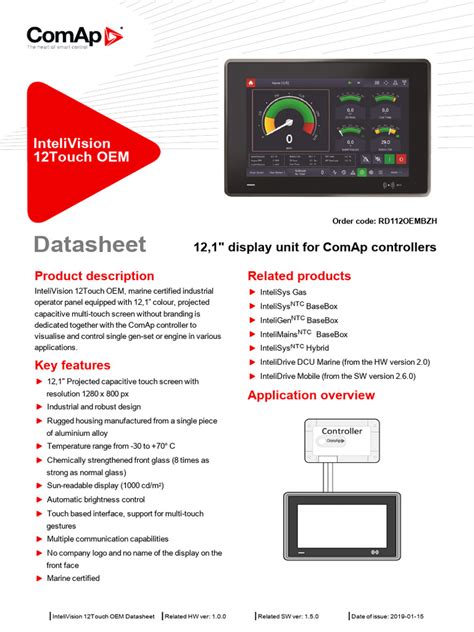 intelivision 12touch oem 1 5 0 datasheet pdf