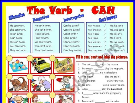 Let´s Learn English In A Fun Way Ensp Verb Can 7° Grade
