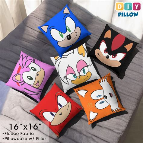 Diy Pillow 16x16 Pillow Case W Filler Sonic Spike Pink Sonic Vegeta
