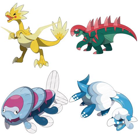 Dracovish Arctozolt Dracozolt And Arctovish Pokemon Drawn By