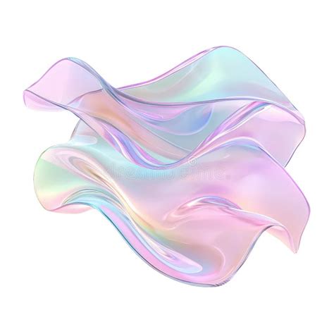 3d Sleek Abstract Glass Curved Shape Creating Dynamic Visual Flow