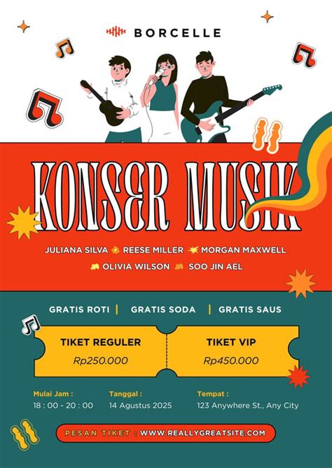 Gratis Contoh Poster Konser Keren And Kreatif Canva