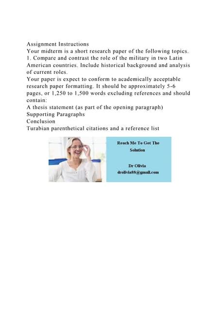 Assignment Instructionsyour Midterm Is A Short Research Paper Of Docx