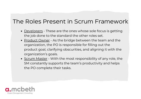 Scrum Framework Definition 5 Values Roles And Events A Mcbeth