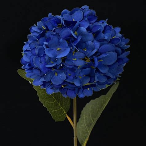 1pc Artificial Flower Artificial Flower Brushed Hydrangea Royal Blue By