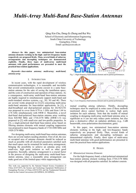 Pdf Multi Array Multi Band Base Station Antennas