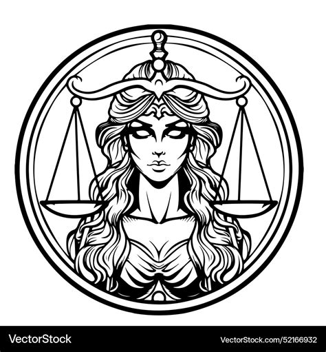 Libra Zodiac Symbol Royalty Free Vector Image Vectorstock