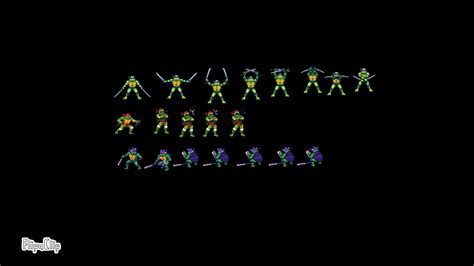Rise Of The Tmnt Taunts Sprite Sheet By Fictionfight87 On Deviantart